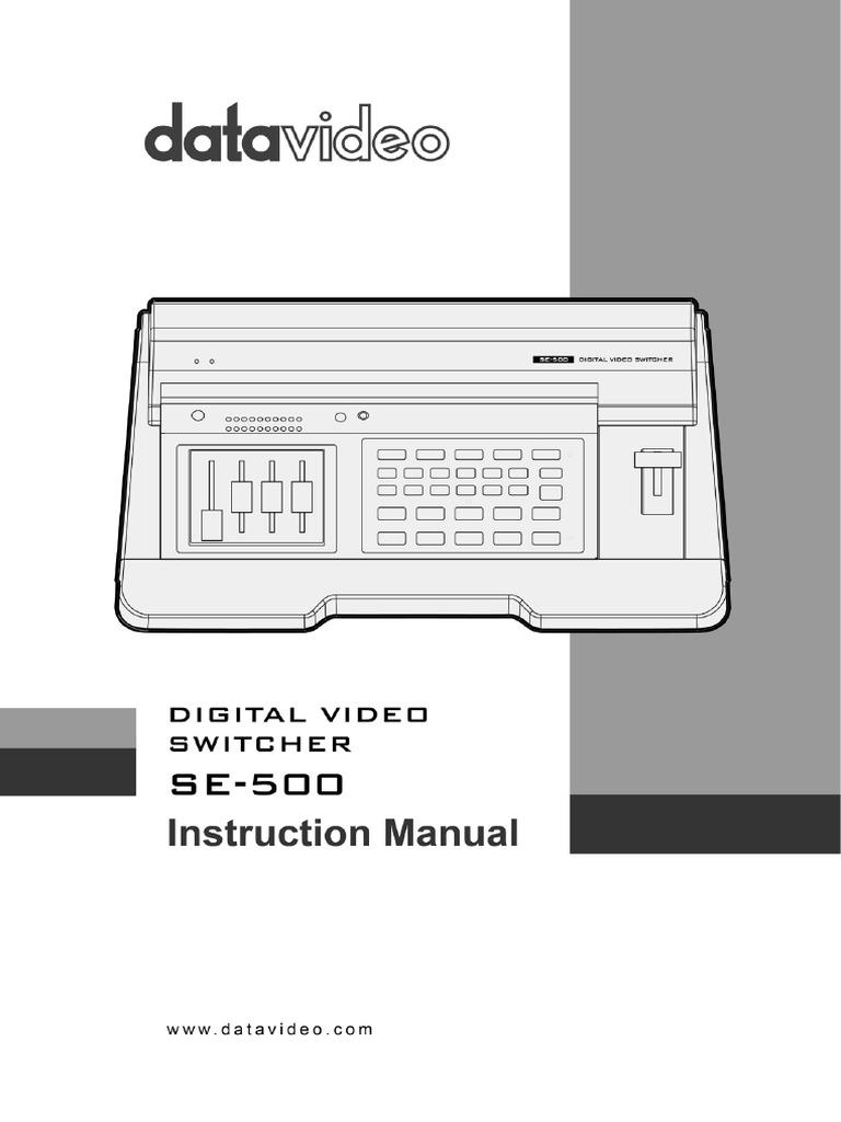Datavideo SE 500 Manual | PDF | Electrical Connector | Video