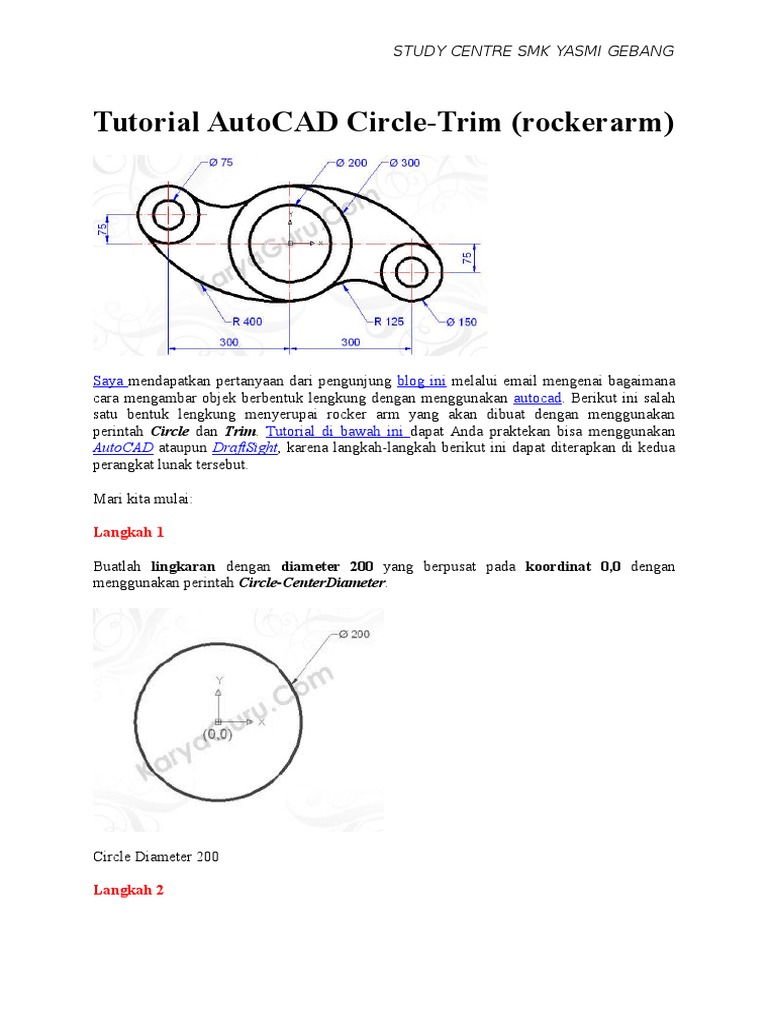 Tutorial AutoCAD Circle | PDF