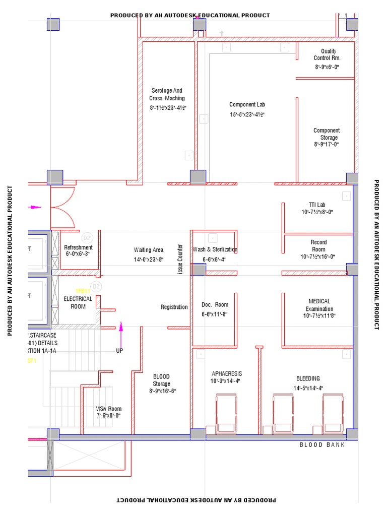 Blood Bank Layout and Design Plan | PDF
