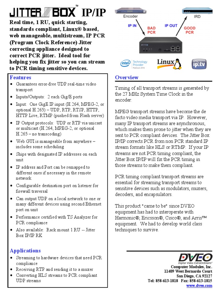 Jitter Box IP IP Datasheet | PDF | Streaming Media | Ip Address