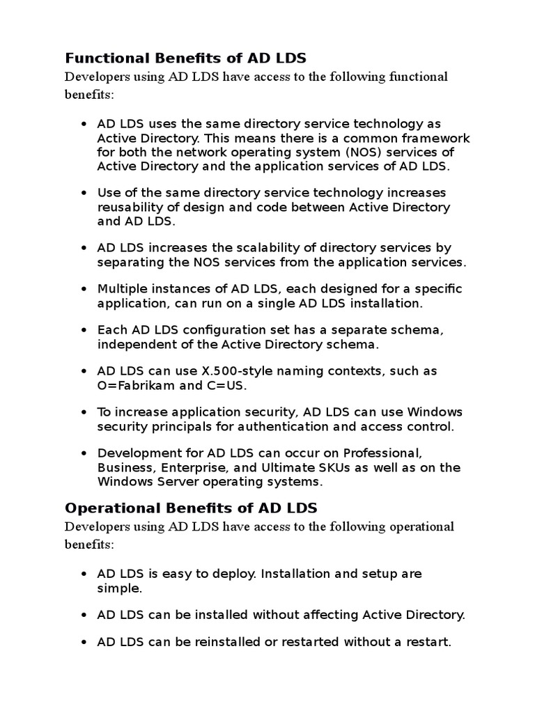 Ad LDS | Download Free PDF | Active Directory | System Software