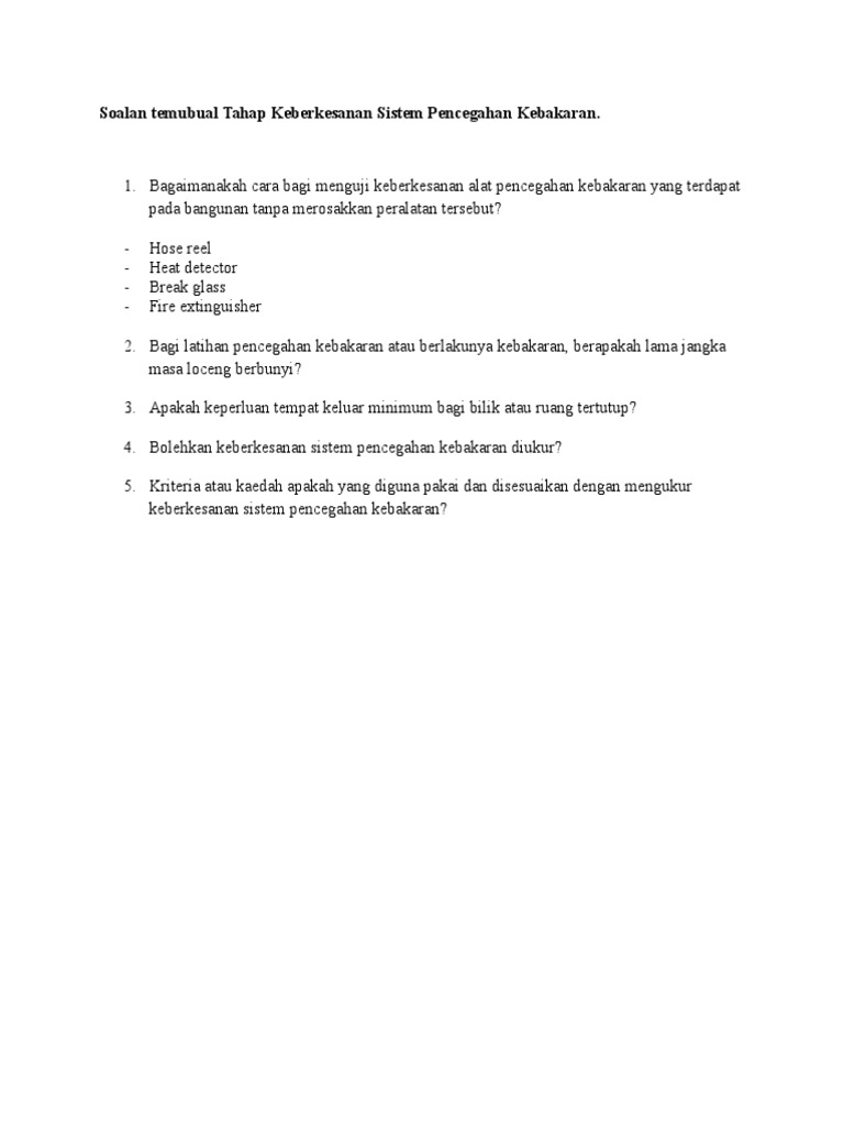 Soalan Temubual | PDF