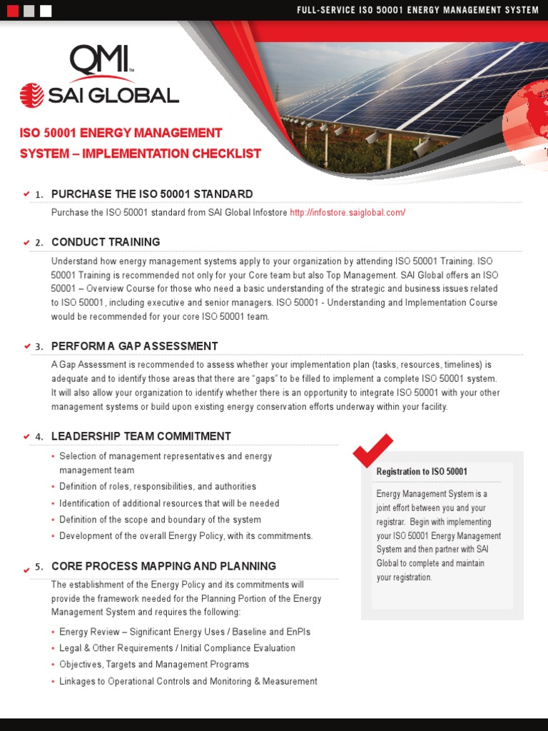 ISO 50001 Checklist PDF | PDF | Internal Audit | Energy Management