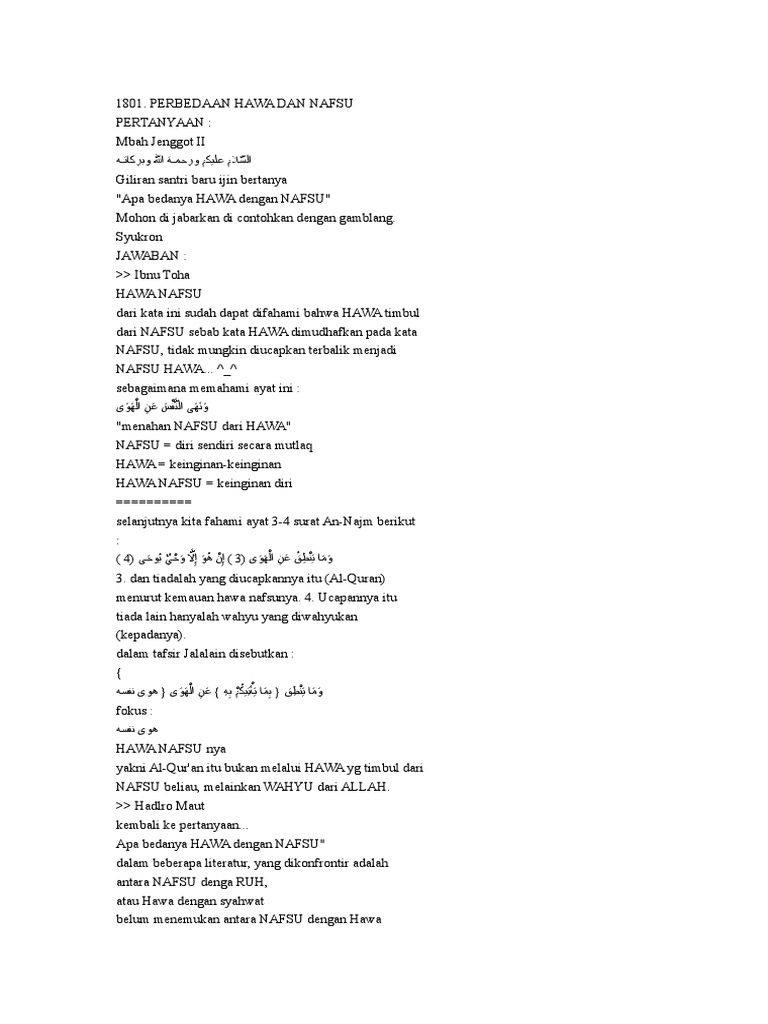 Hawa N Nafsu | PDF