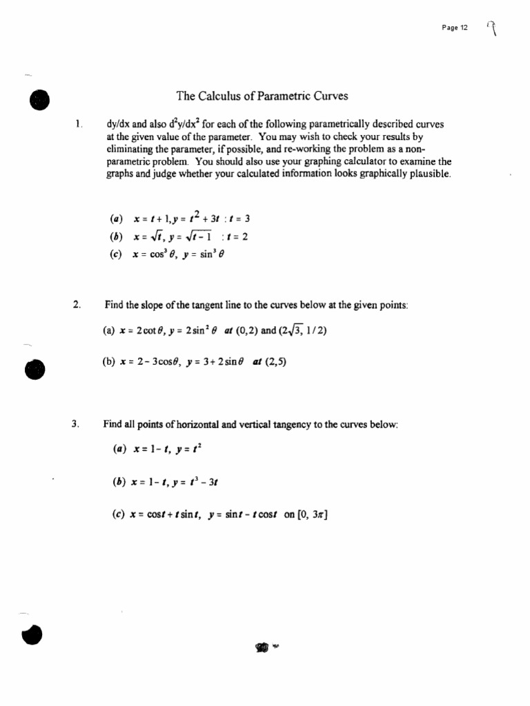 Parametric Curve Calculus Guide | PDF | Tangent | Spacetime