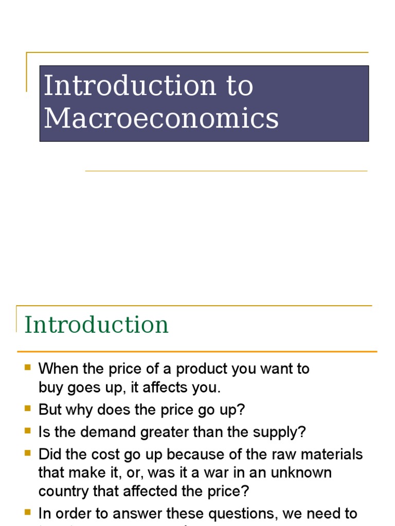 Intro Macro | PDF | Macroeconomics | Recession