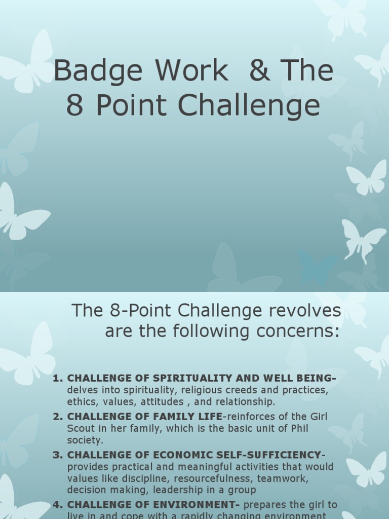 GSP Badge Work: 8-Point Challenge Guide | PDF | Scouting | Leadership
