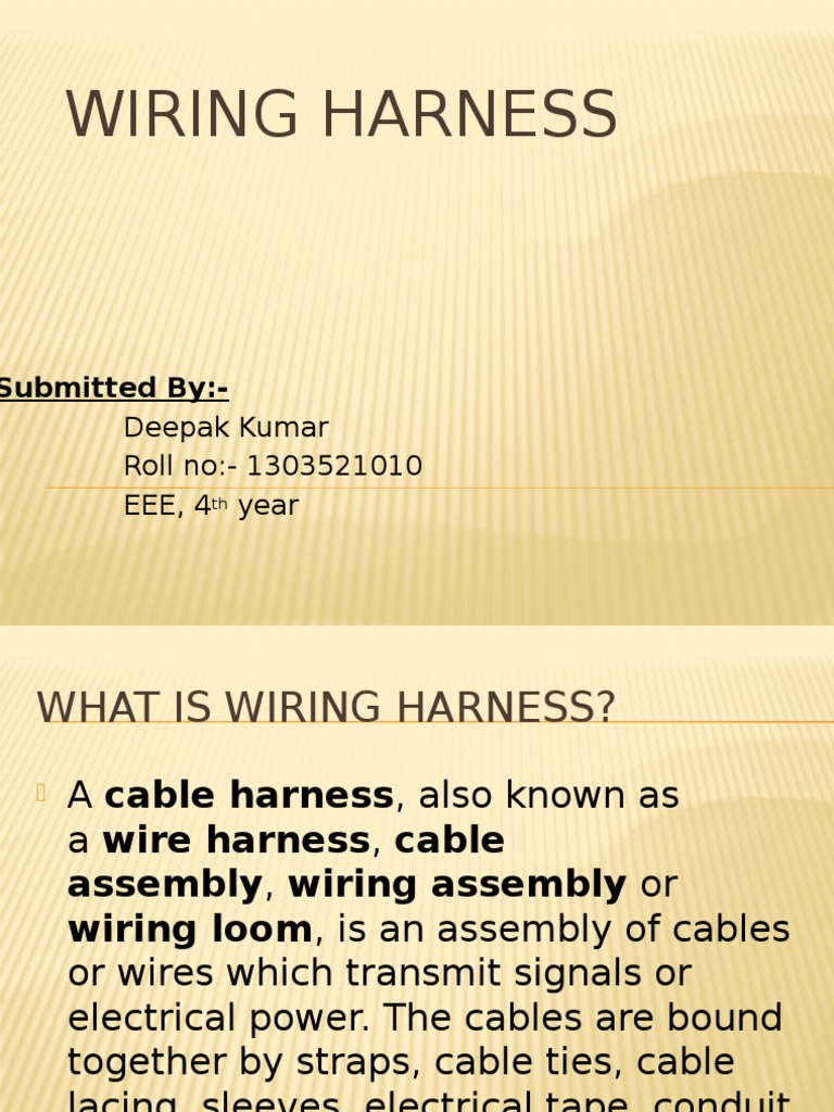 Wiringharness | PDF | Color | Electrical Wiring
