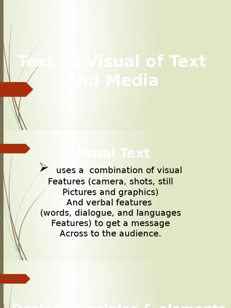 Text As Visual of Text and Media | PDF | Target Audience | Advertising