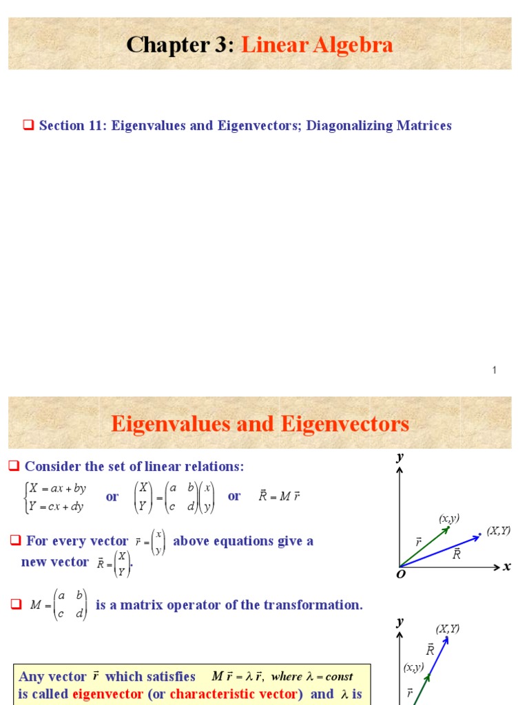 Eigenvalues and Vectors | Eigenvalues And Eigenvectors | Mathematical ...