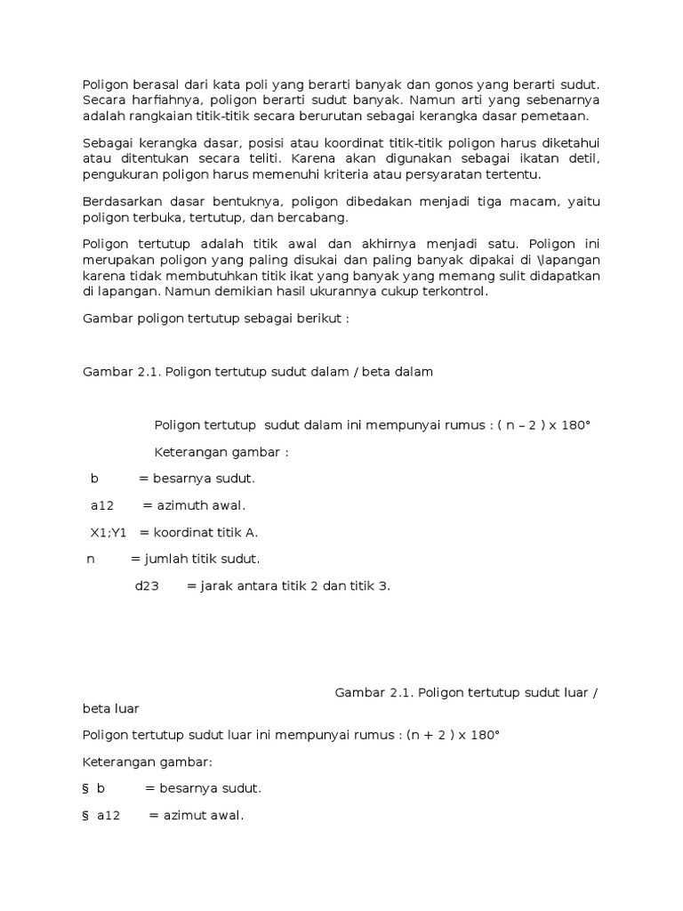 Poligon Berasal Dari Kata Poli Yang Berarti Banyak Dan Gonos Yang ...