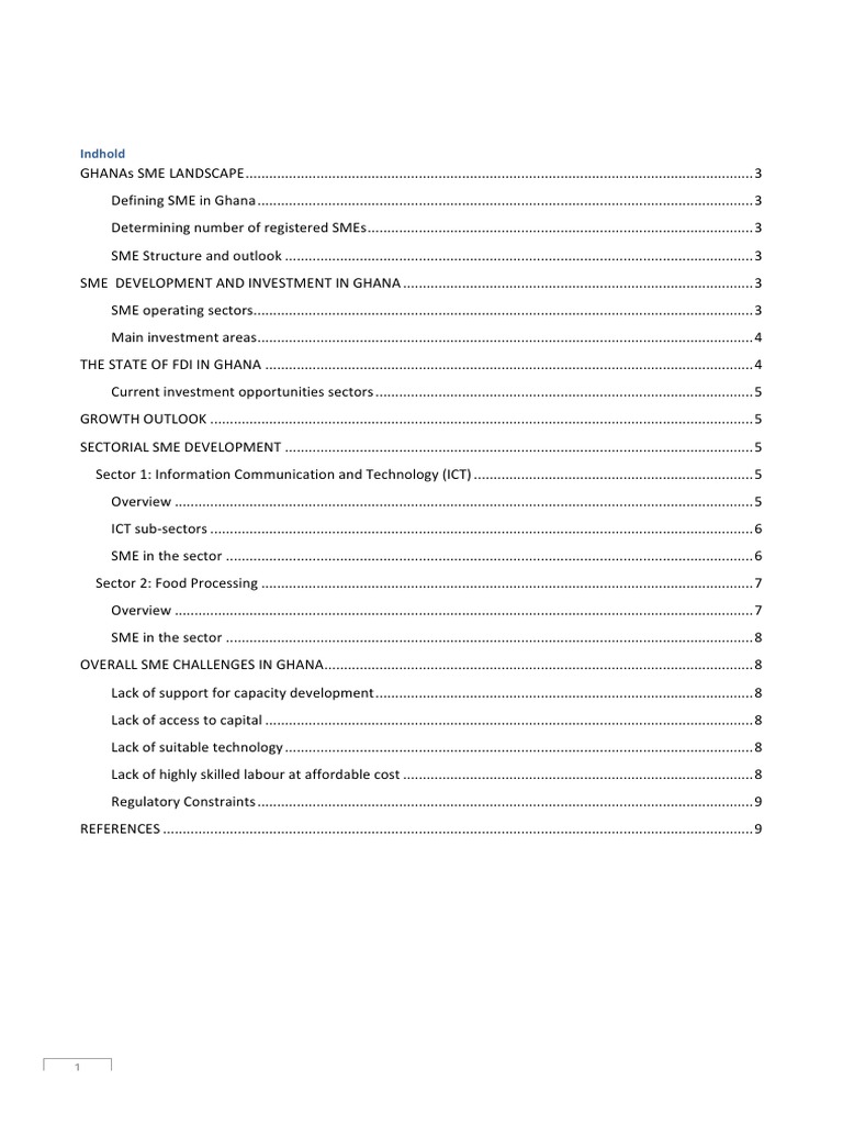 Ghana SME Landscape | PDF | Small And Medium Sized Enterprises ...