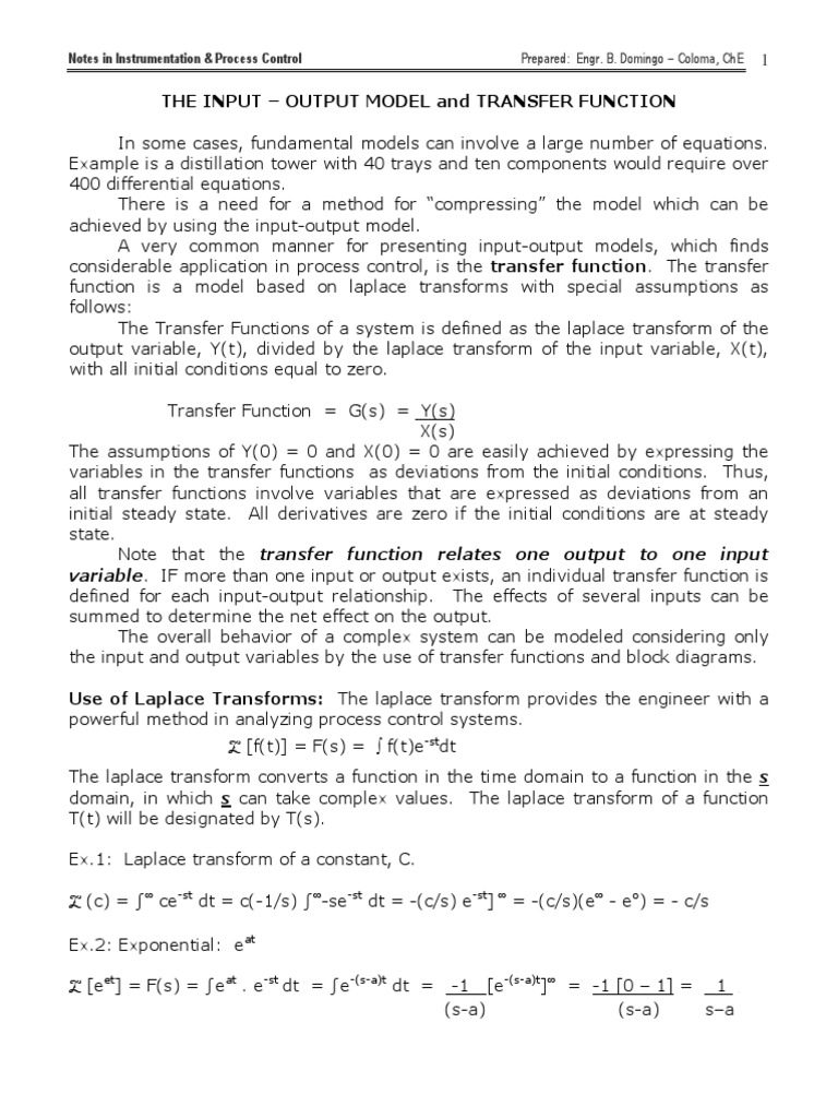 Transfer Function | PDF | Control Theory | Analysis Transfer Function | PDF | Control Theory | Analysis