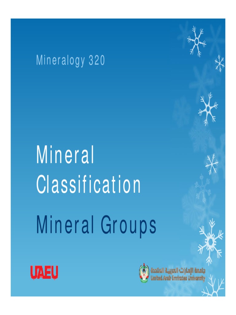 10 - Mineral Groups | PDF | Mineralogy | Minerals