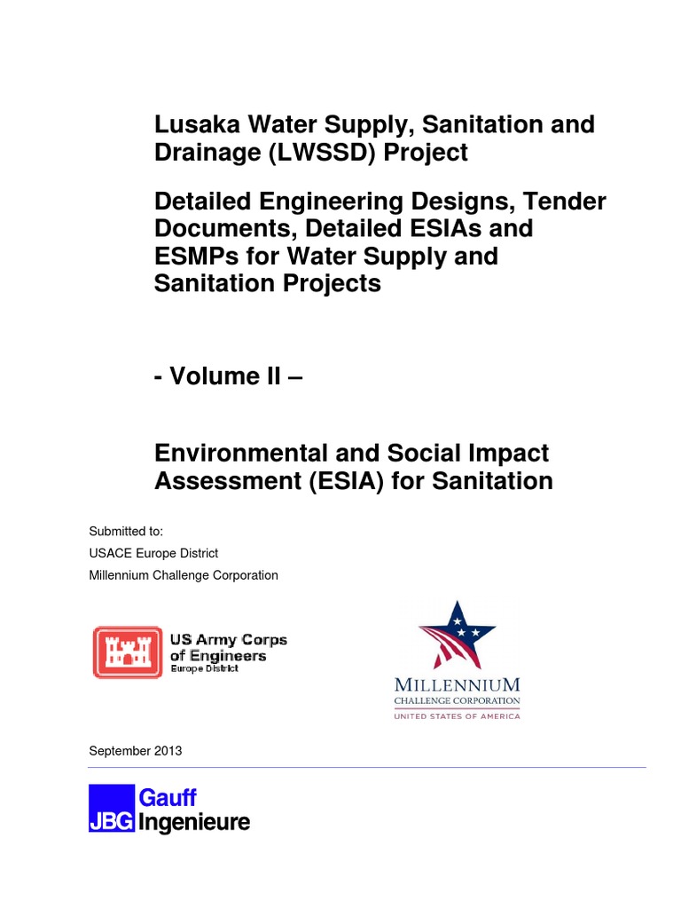 ESIA Water and Sanitation Volume II Edited | PDF | Sanitation | Water ...