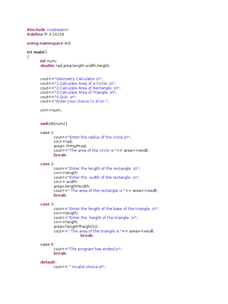 #Include #Define Using Namespace Int Int Double | PDF