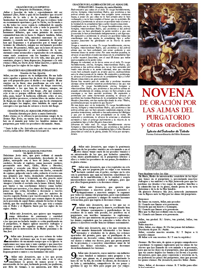 Novena Almas Del Purgatorio 2016 | PDF | Purgatorio | Expiación en el cristianismo