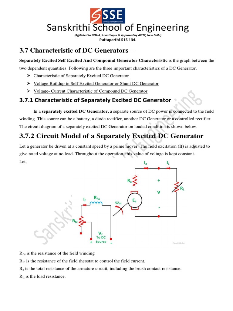 Characteristics of DC Generators | PDF | Science & Mathematics | Computers
