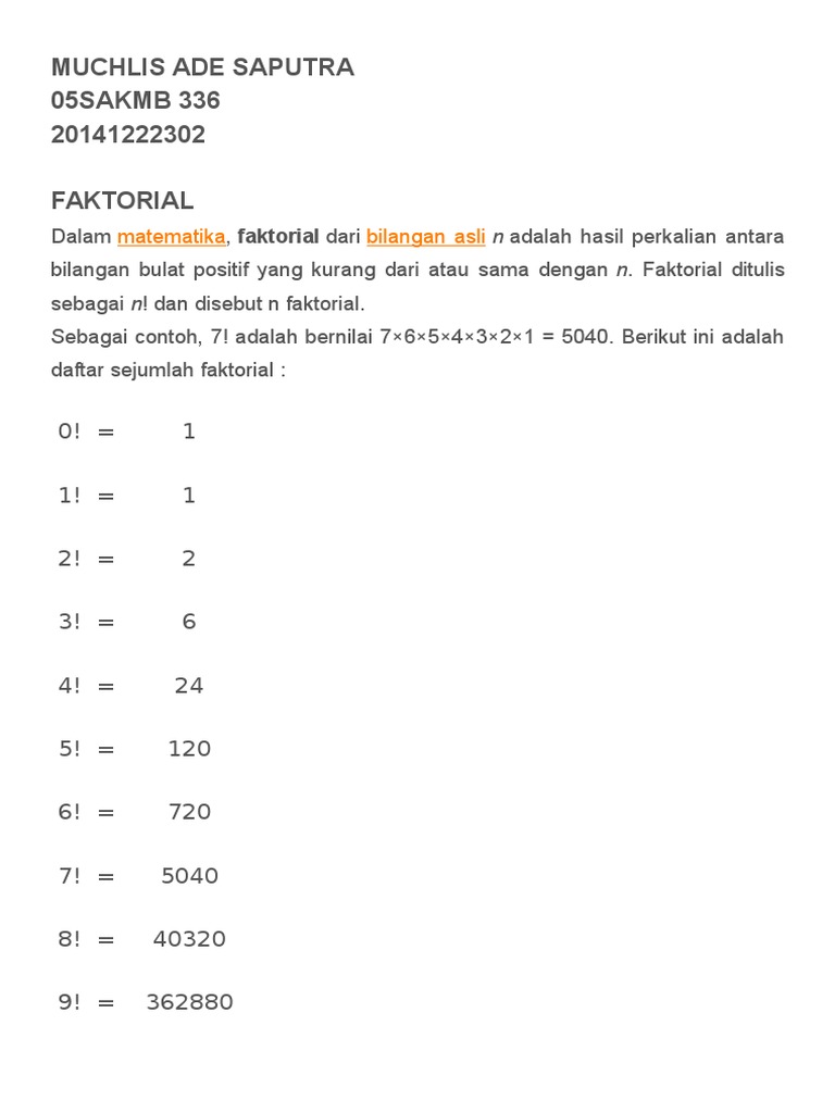 FAKTORIAL | PDF