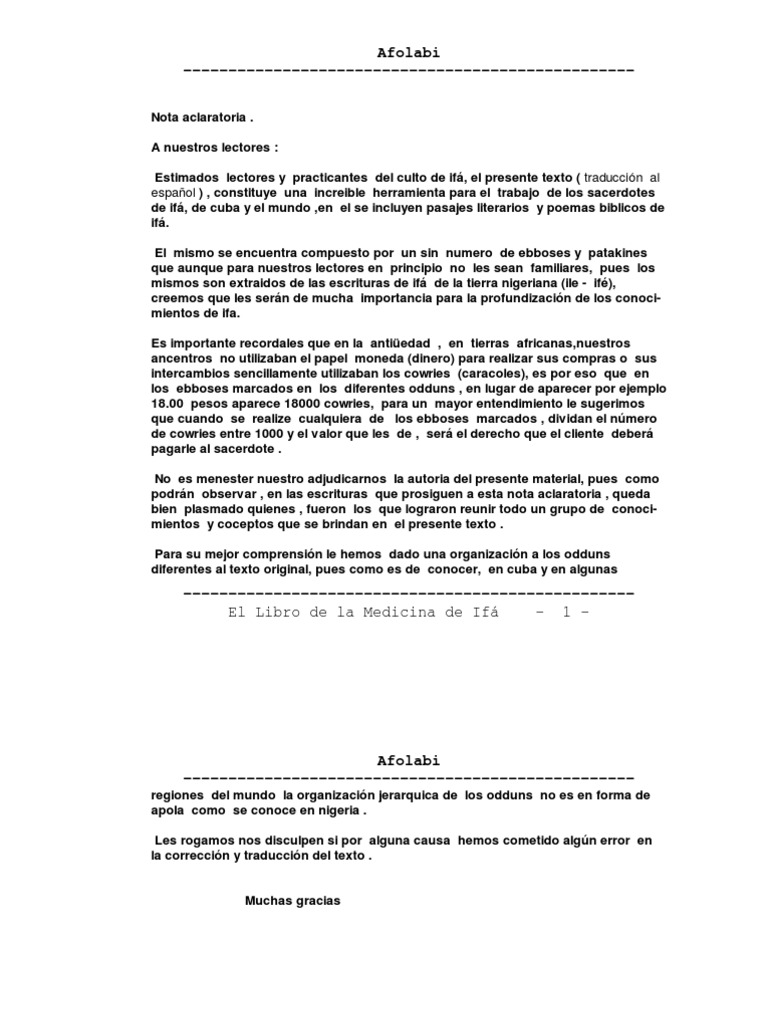 La Medicina de Ifa PDF | PDF | Cáncer | Información