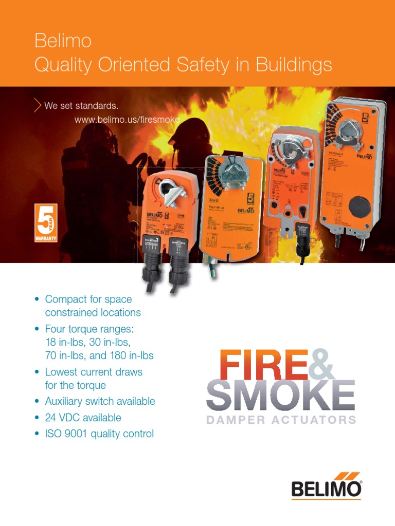 Belimo - Fire and Smoke Motorized Actuator | PDF | Actuator | Switch