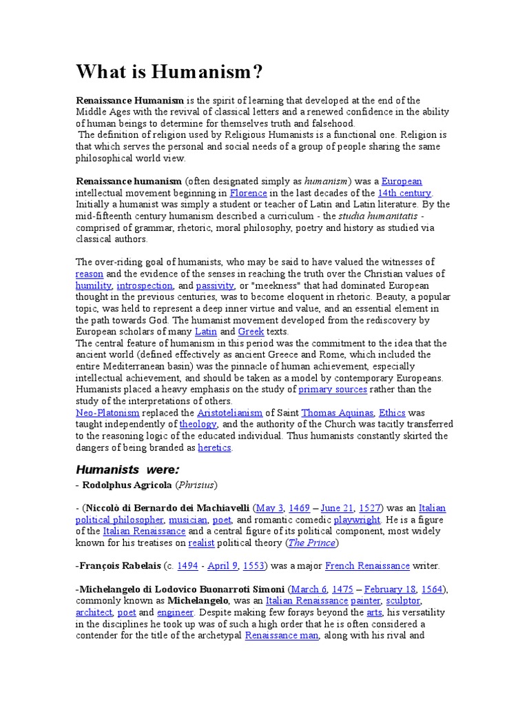 Y3Top2Renaissance Humanism | PDF | Renaissance | Leonardo Da Vinci