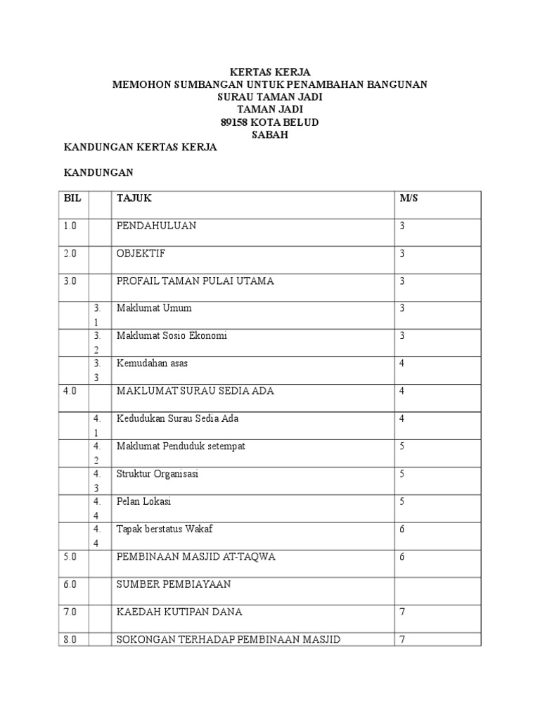 Kertas Kerja Surau Pdf