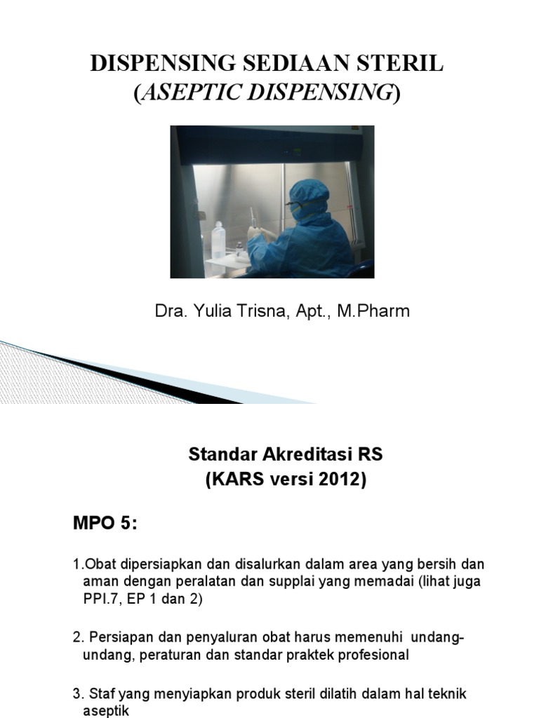 Dispensing Sediaan Steril KARS | PDF