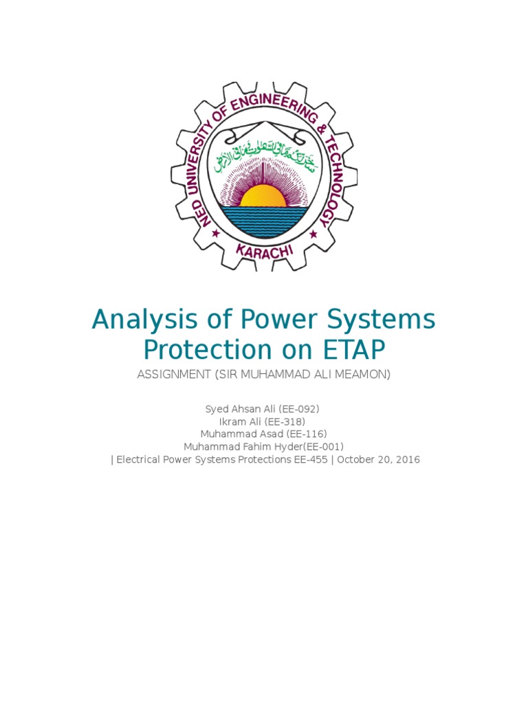 ETAP Power System Protection Analysis | PDF | Electric Power ...