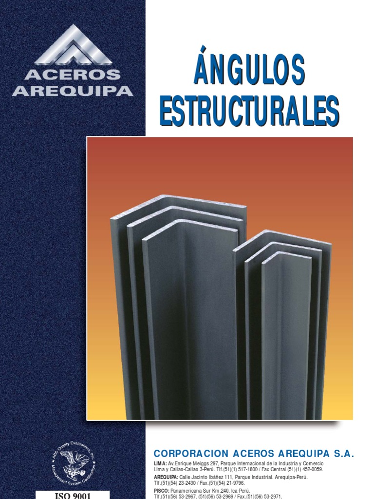 Medidas de Ángulos Estructurales | PDF | Acero estructural | Hierro