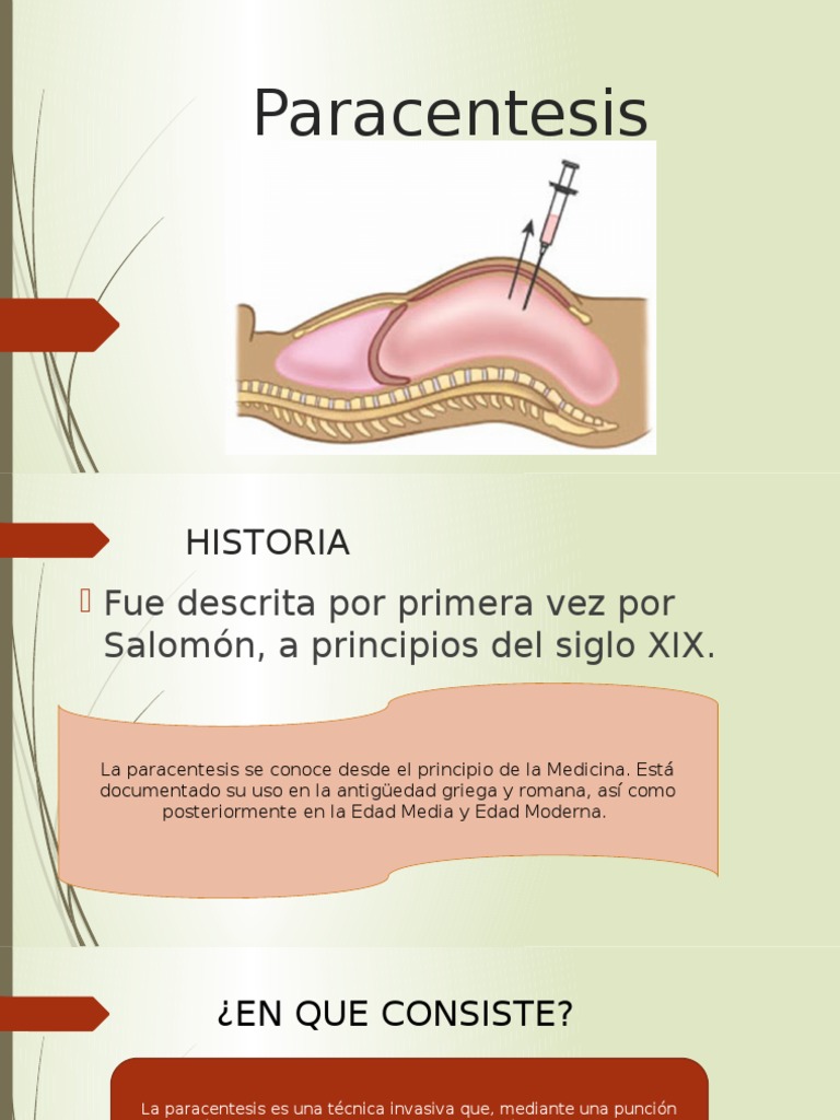 Paracentesis | PDF | Ciencias de la Salud | Especialidades Medicas