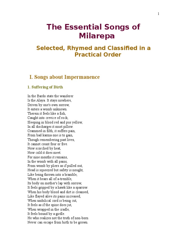 The Essential Songs of Milarepa | Mahamudra | Religious Philosophical ...