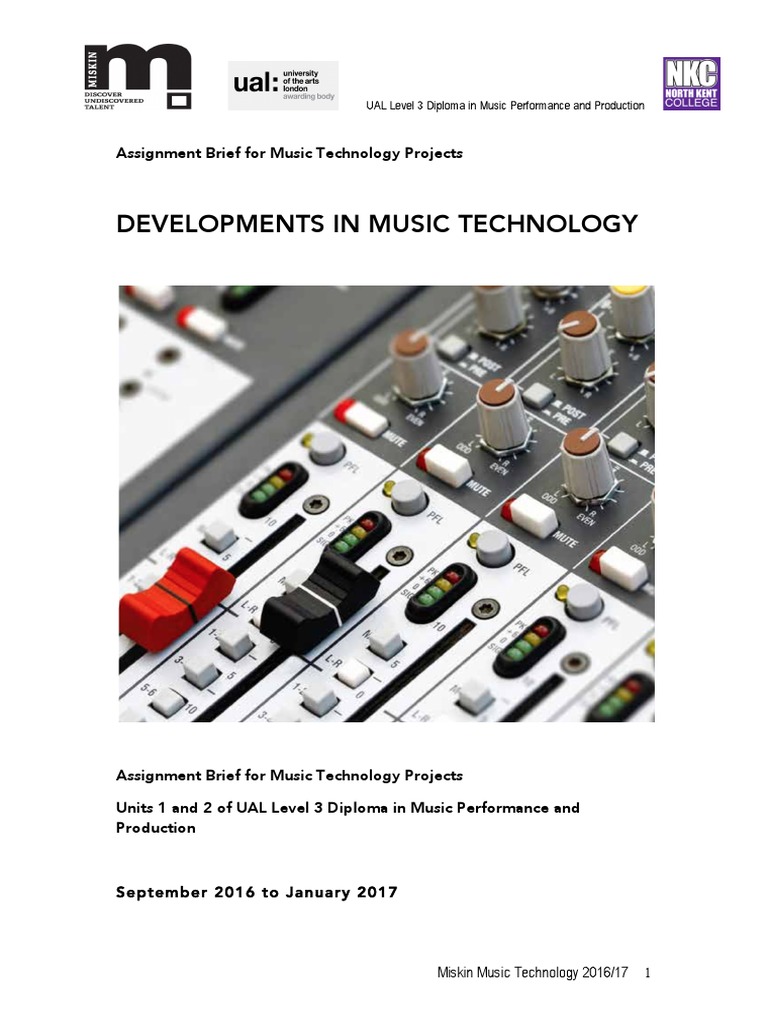 Ual Units 1-2 Developments in Music Technology | PDF