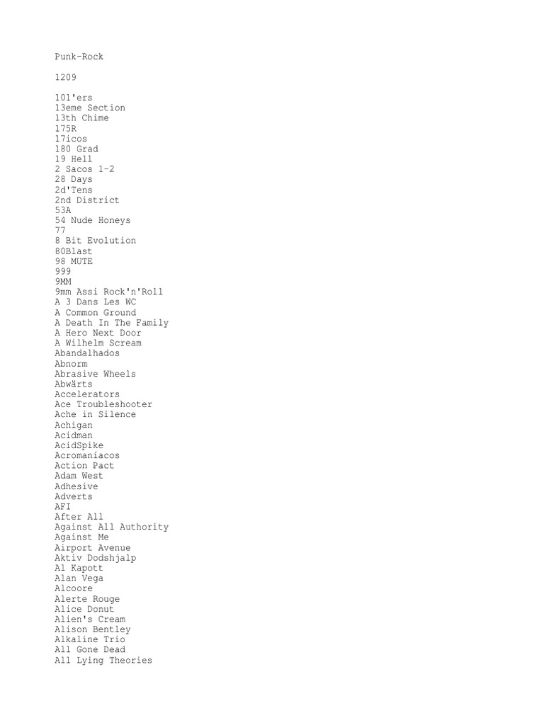 Punk Rock Band | PDF