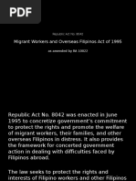 RA 8042 Vs RA 10022 Matrix | PDF | Migrant Worker | Prosecutor