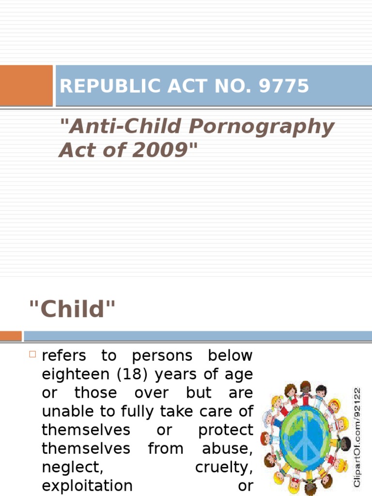 Overview of Republic Act No. 9775 | PDF | Child Pornography | Internet ...