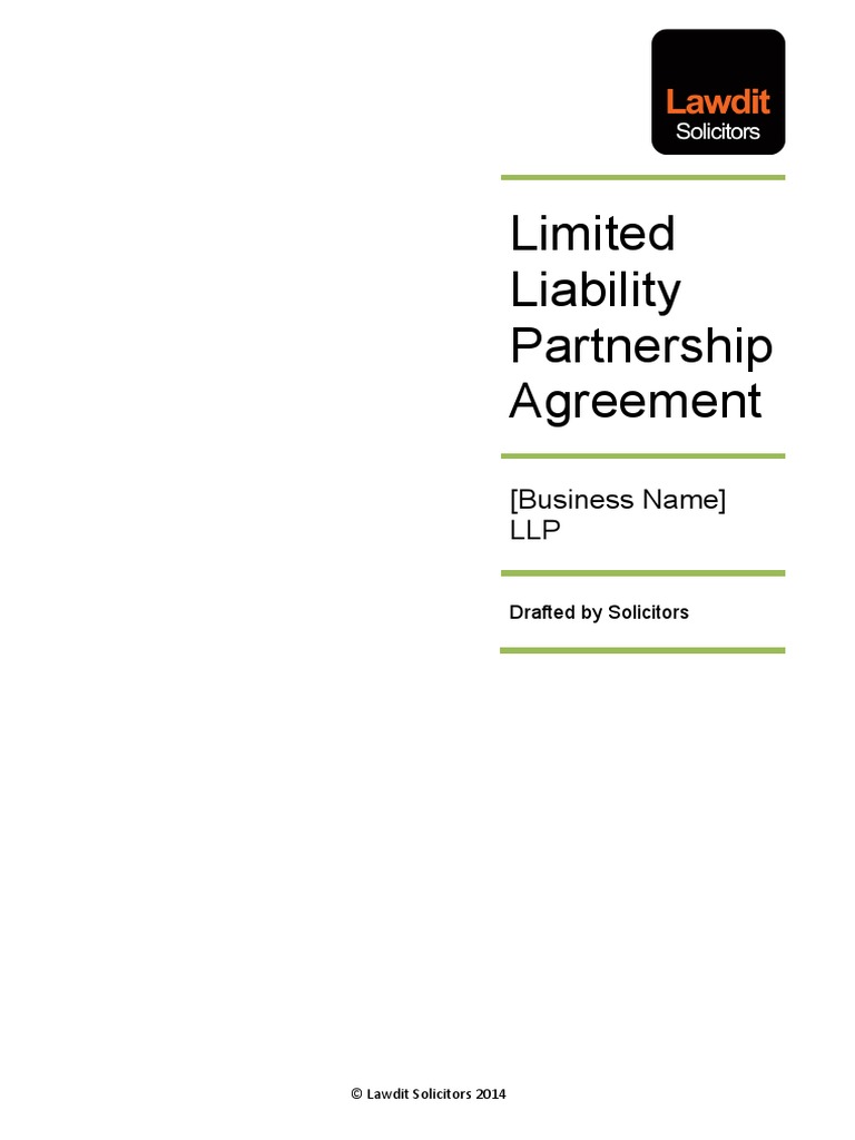 Limited Liability Partnership (LLP) Agreement PDF | PDF