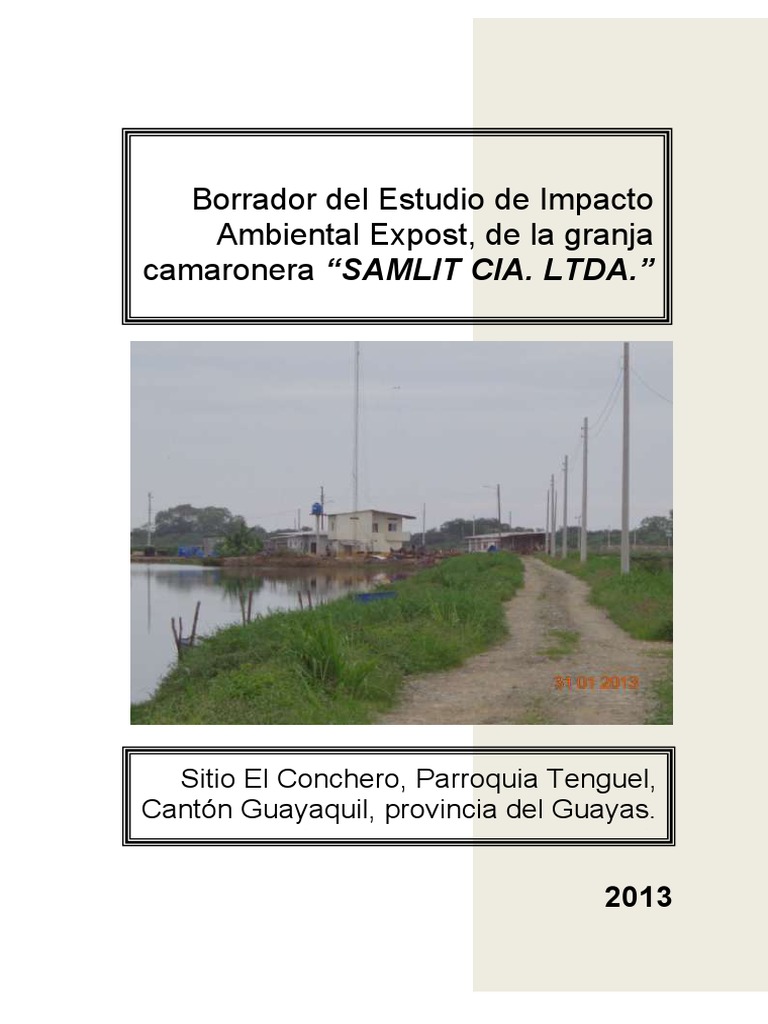 Borrador Eia Samlit CIA Ltda | PDF | Evaluación de impacto ambiental ...