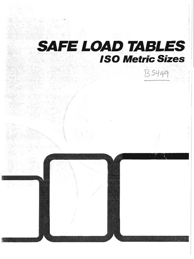 BS449 - Safe Load Tables | PDF