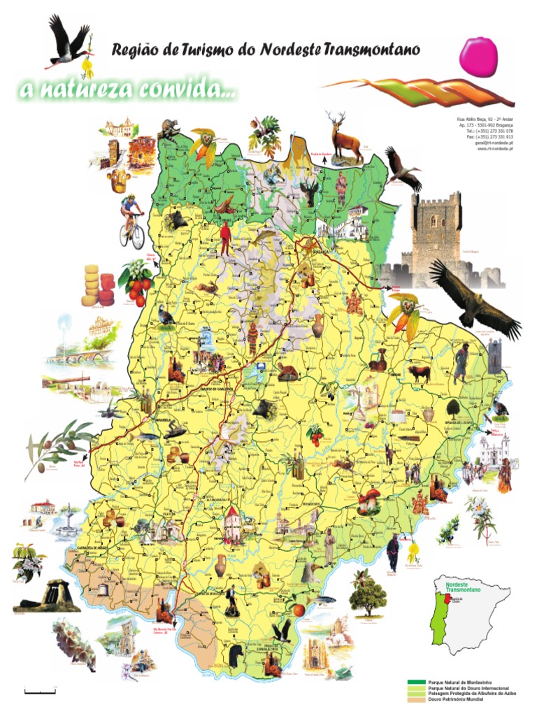 mapa turistico do distrito de Bragança.pdf | Plantas | Natureza