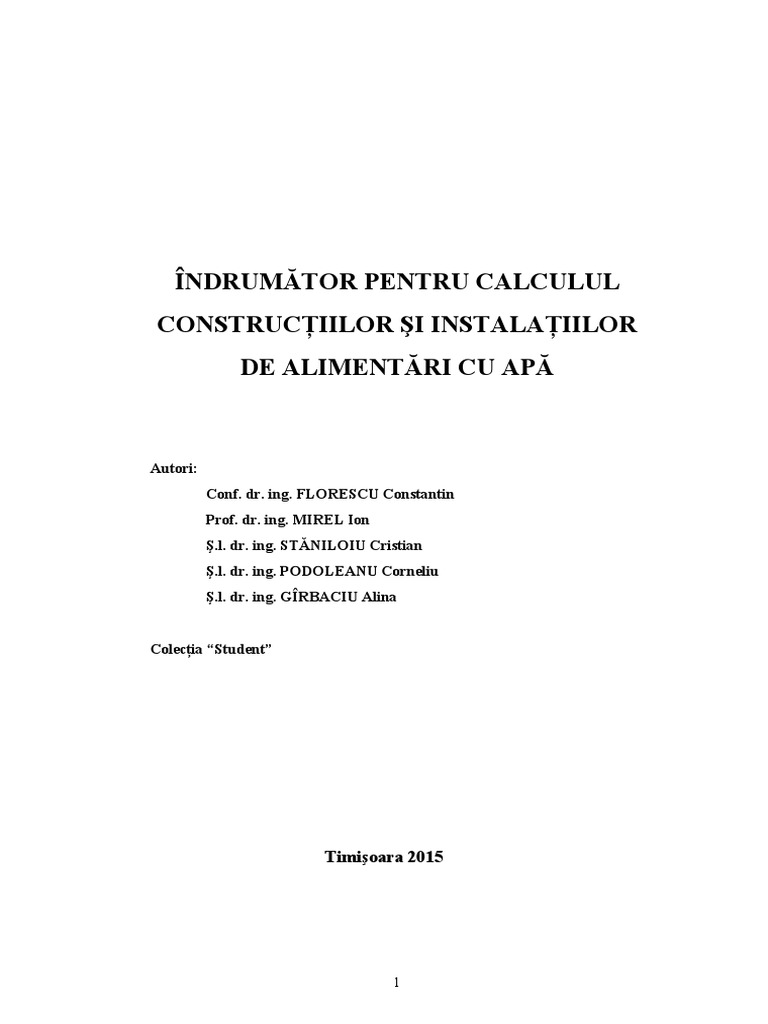 Indrumator Pentru Calculul Constructiilor PDF | PDF