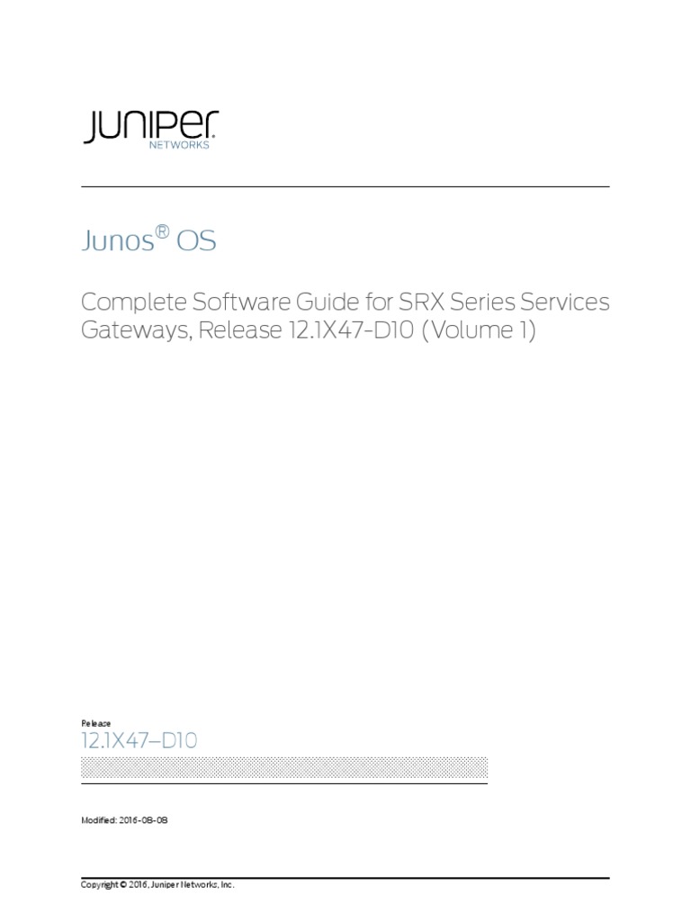 Book Software SRX Series Volume 1 PDF | PDF | Command Line Interface ...