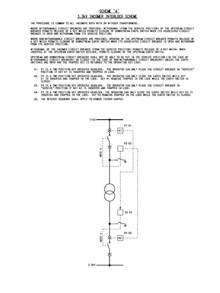 3.3kV & 11kV Incomer Interlock Schemes | PDF