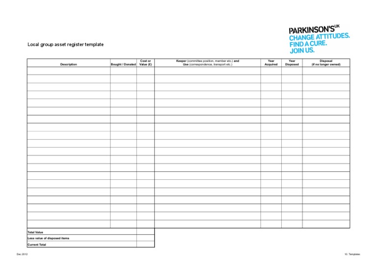 Asset Register | PDF
