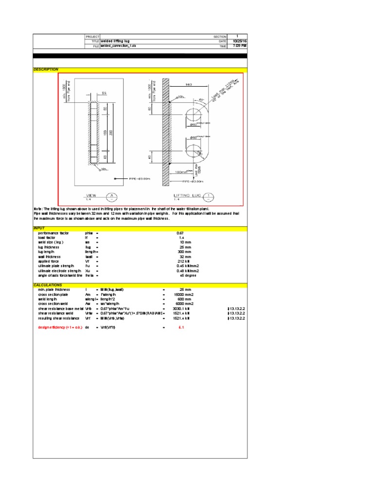 Description: Welded Lifting Lug | PDF