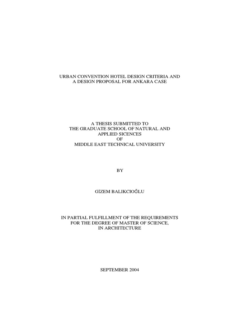 Urban Convention Hotel Design PDF | PDF | Hotel | Thesis