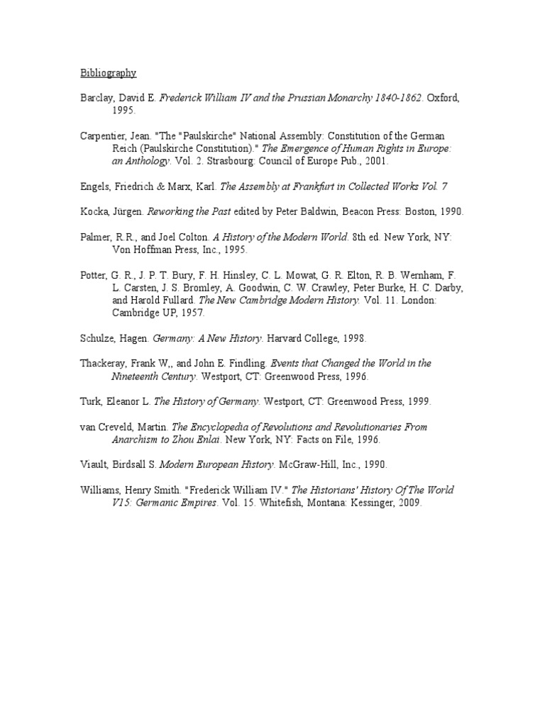 History Project Bibliography | PDF | History