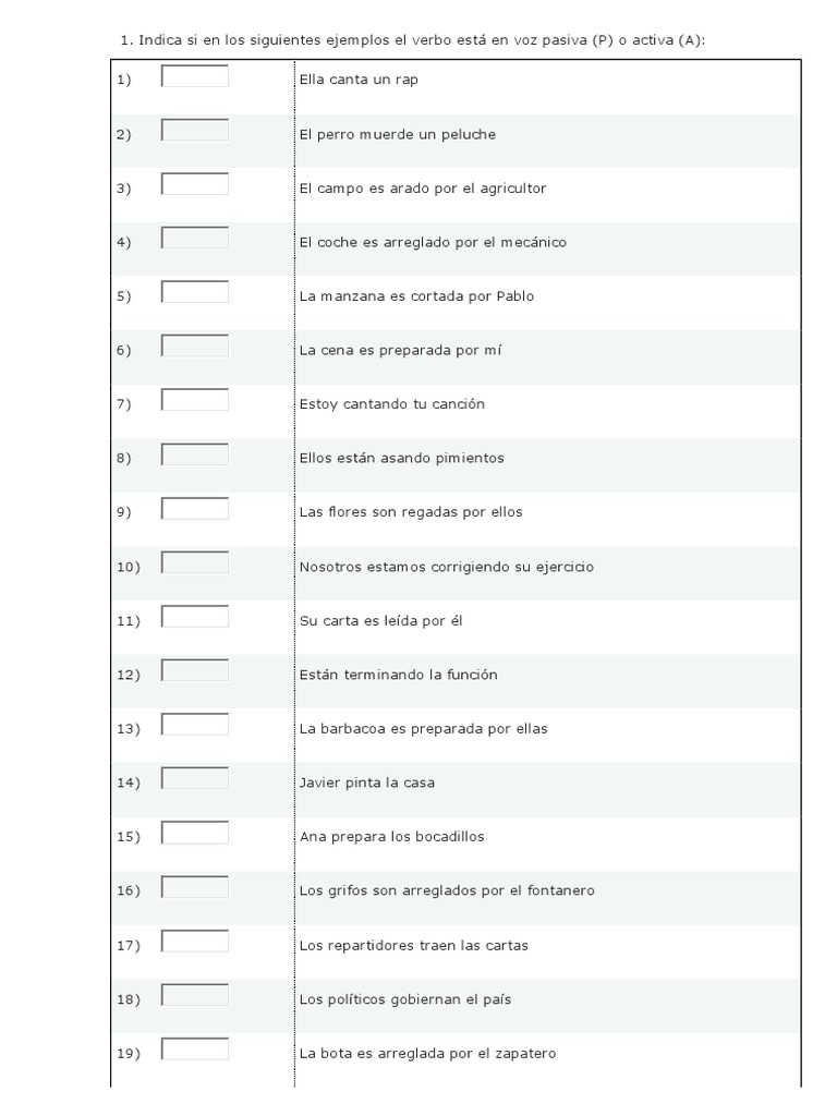 Voz Pasiva | PDF | Arte