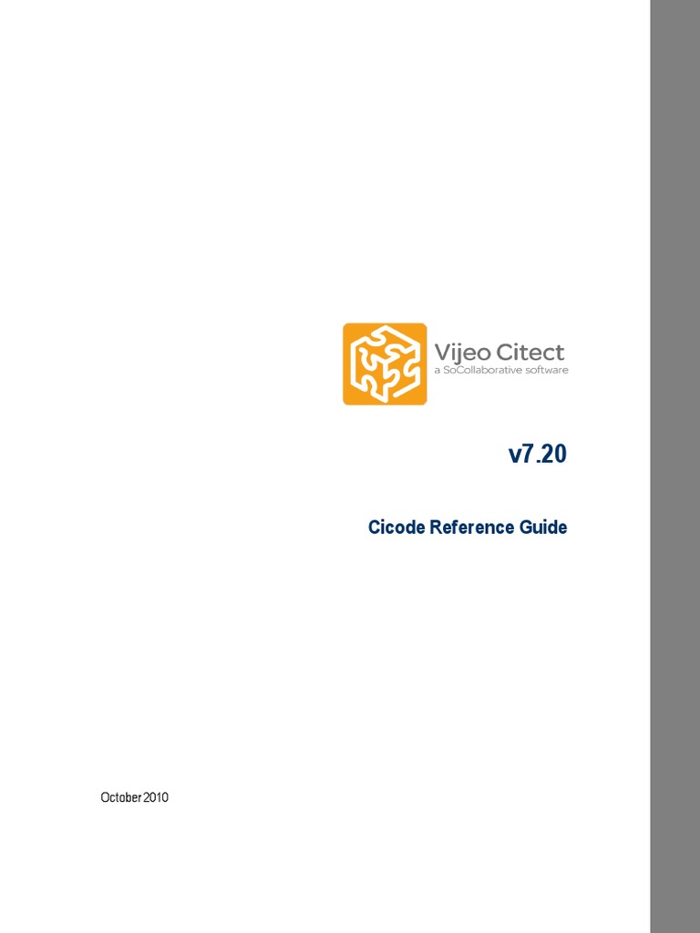 Vijeo Citect Cicode Reference | PDF | Subroutine | Variable (Computer Science)