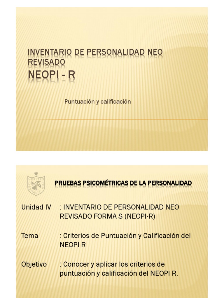Neopi-R Puntuación | PDF | Creatividad | Cognición